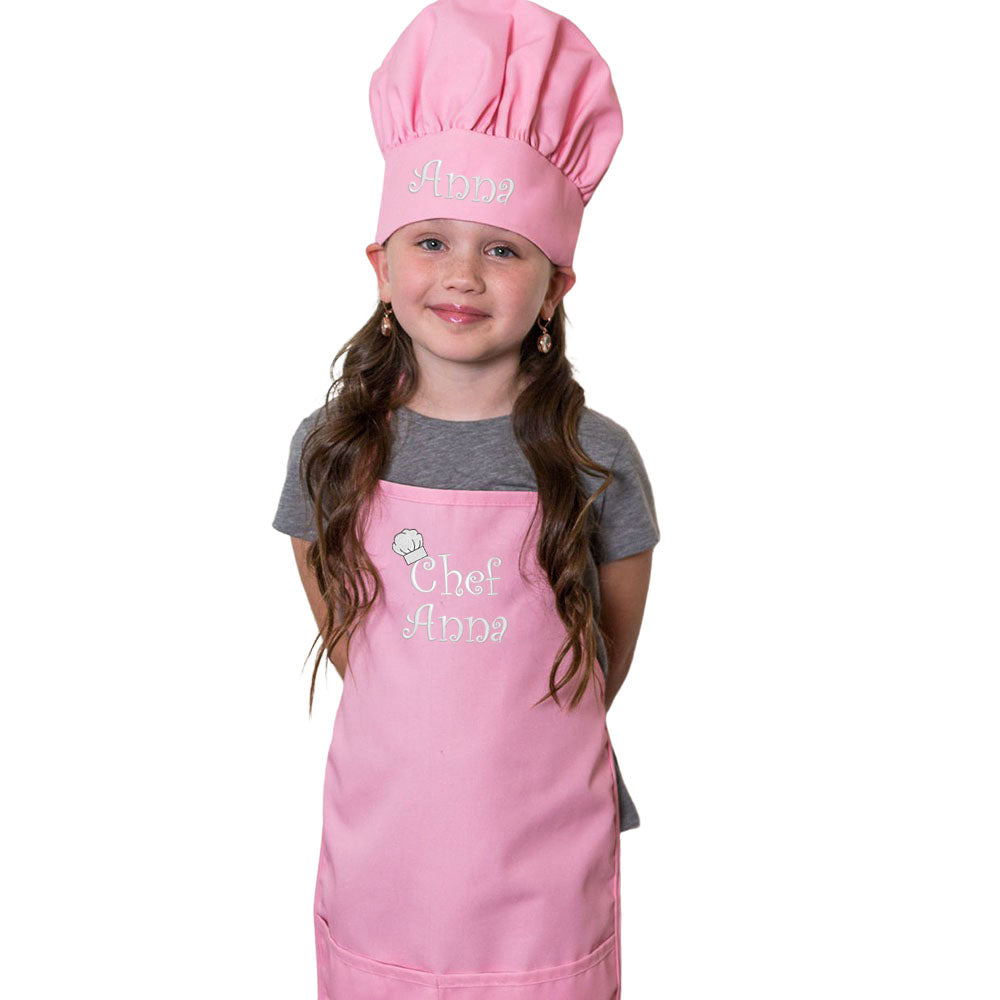 Personalized Embroidered Chef Any Name Kids Apron and Chef Hat Set ...